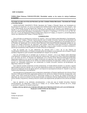 NOM-028-STPS-2012, Norma Oficial Mexicana - Jueves 6 de septiembre de ...