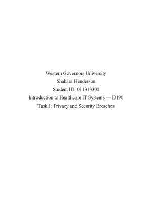 D190 Task 1 1 .pdf - This is a sample paper that will guide you and help you with Task 1 in ...