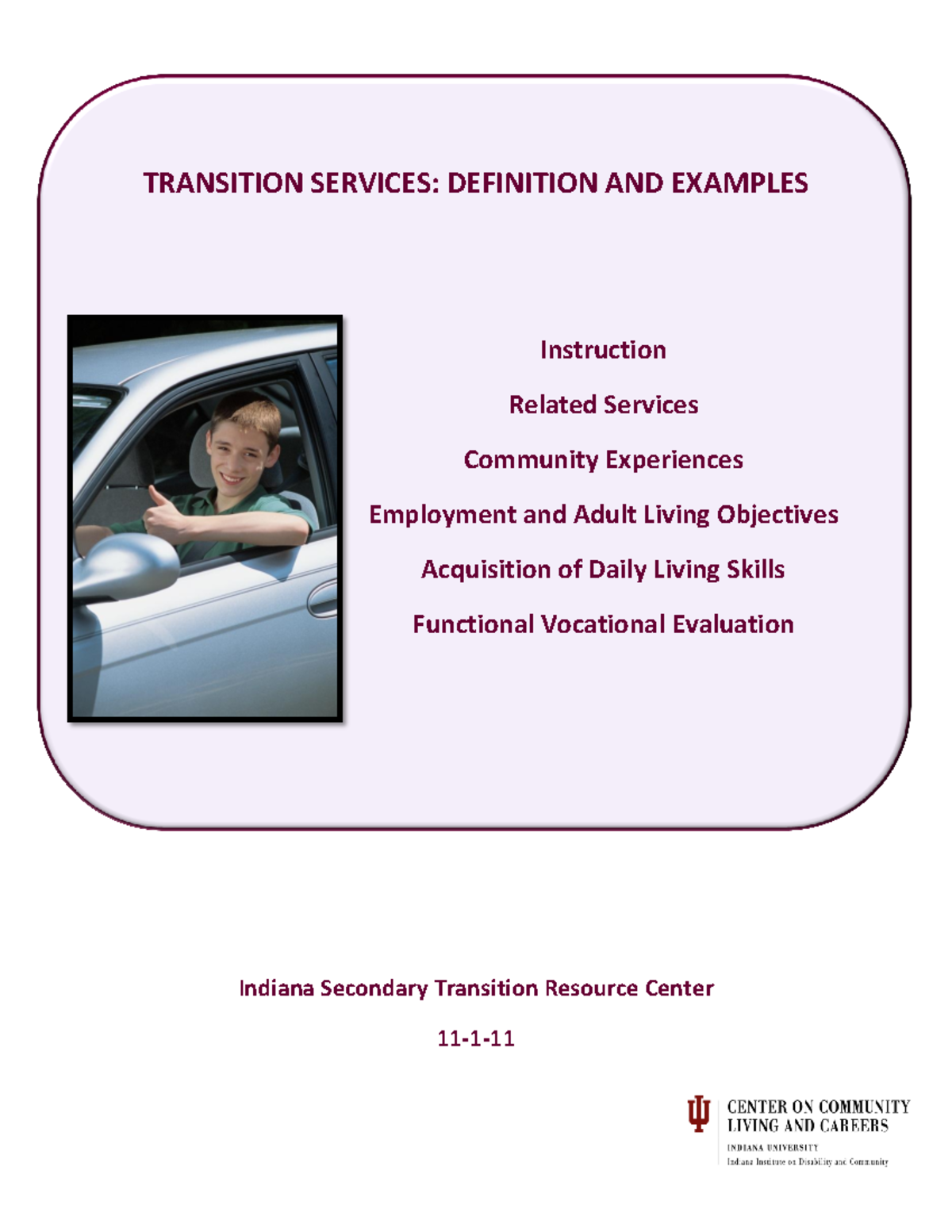Transition Services and Activities Definition and Examples - TRANSITION ...