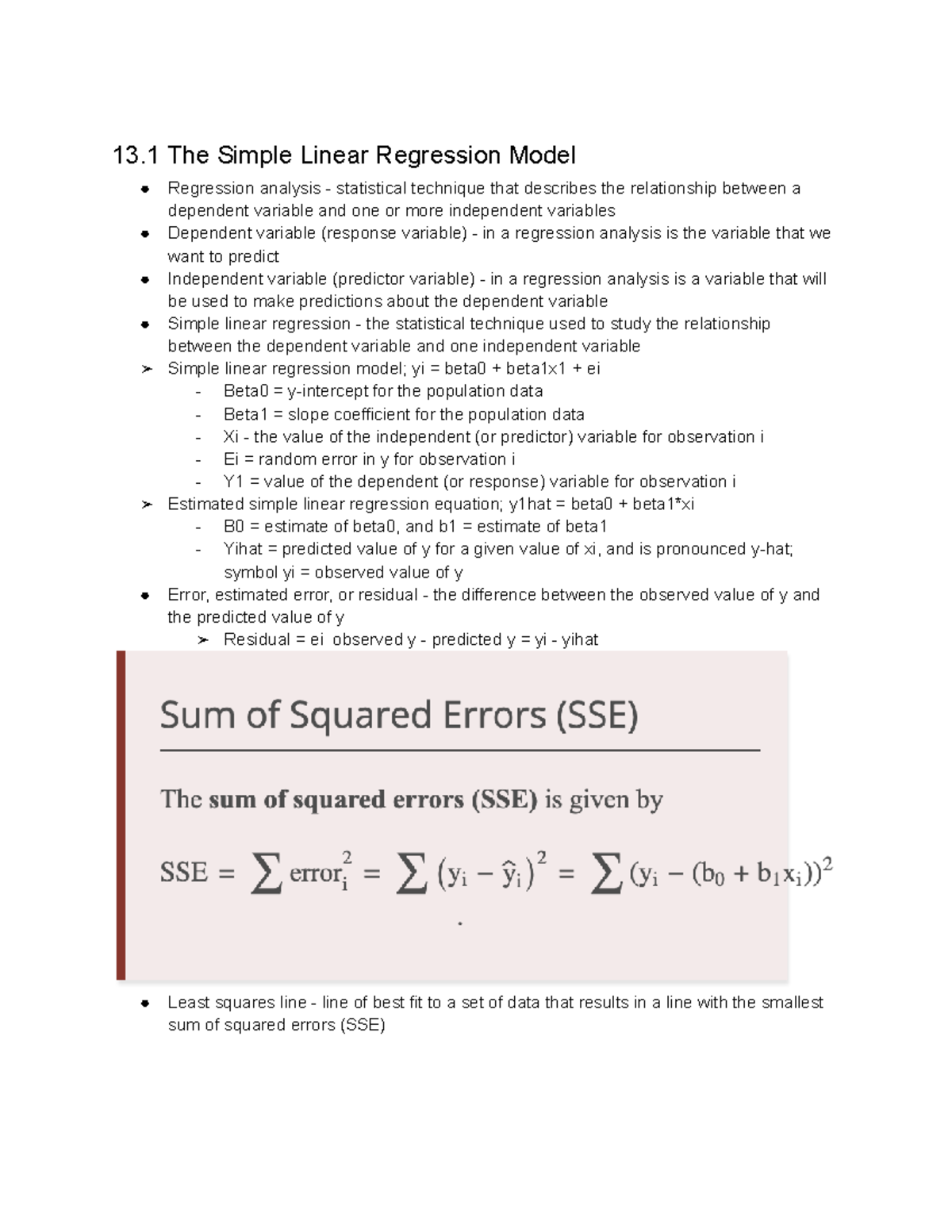 Chapter 13 - Introduction to Analysis of Variance - 13 The Simple Linear Regression Model - Studocu