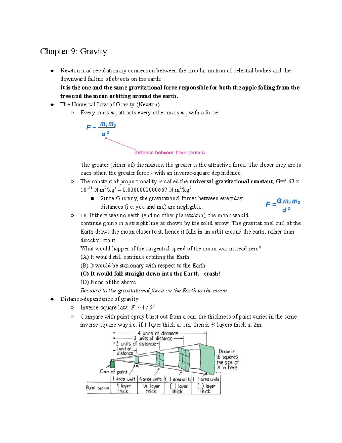 Chapter 9 - Gravity - Chapter 9: Gravity Newton mad revolutionary ...