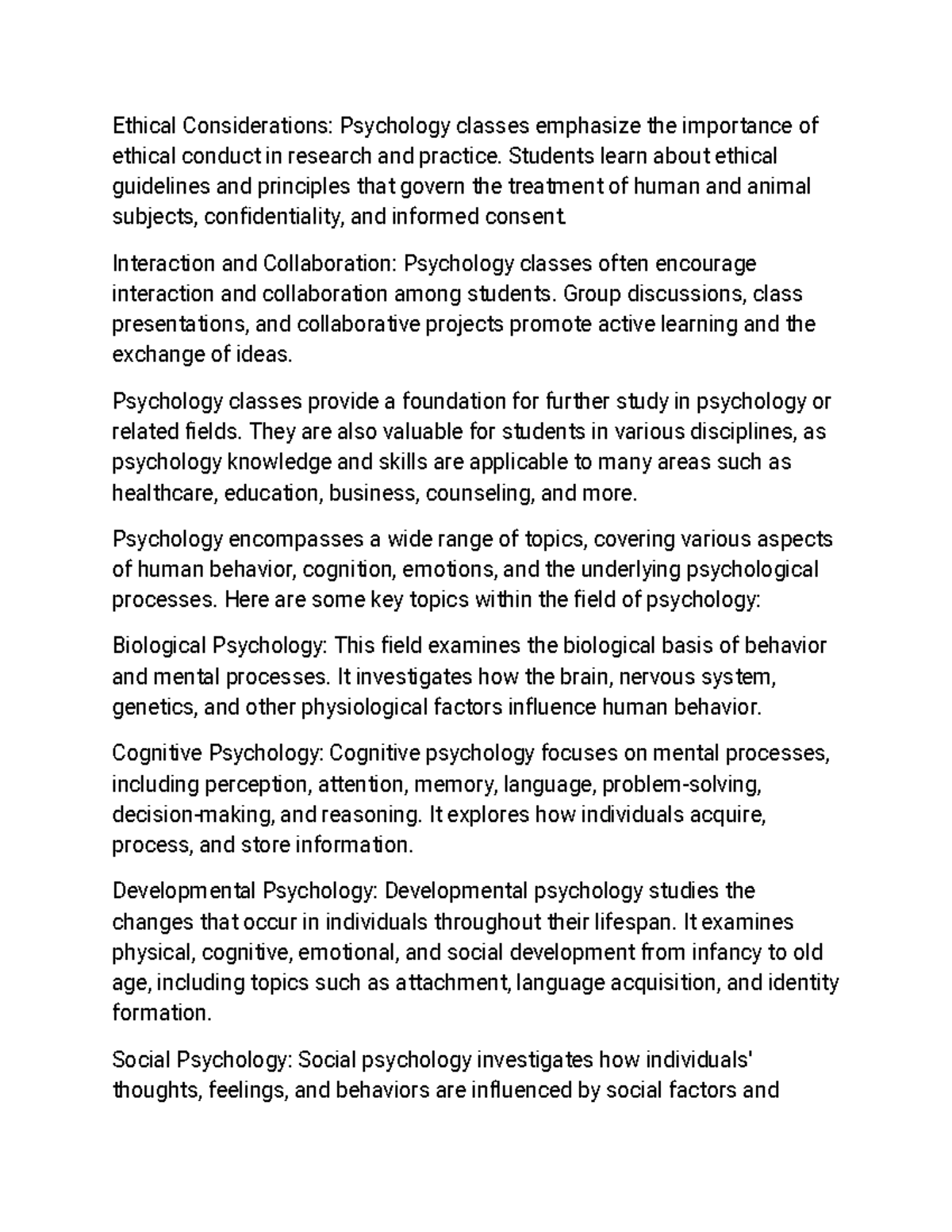 Introduction To Psychology-12 - Ethical Considerations: Psychology ...