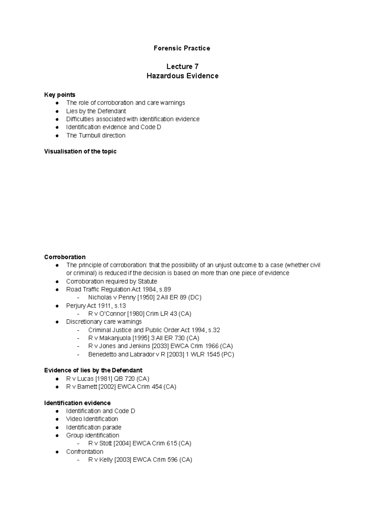 Forensic Practice, - Hazardous Evidence - Forensic Practice Lecture 7 ...