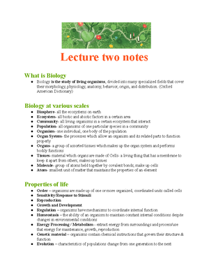 Bio lecture four notes - Lecture Four Notes Phylogenetic Tree of Life ...