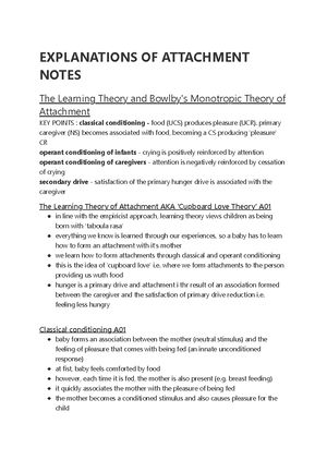 Schaffer'S Stages OF Attachment Notes - SCHAFFER'S STAGES OF ATTACHMENT ...
