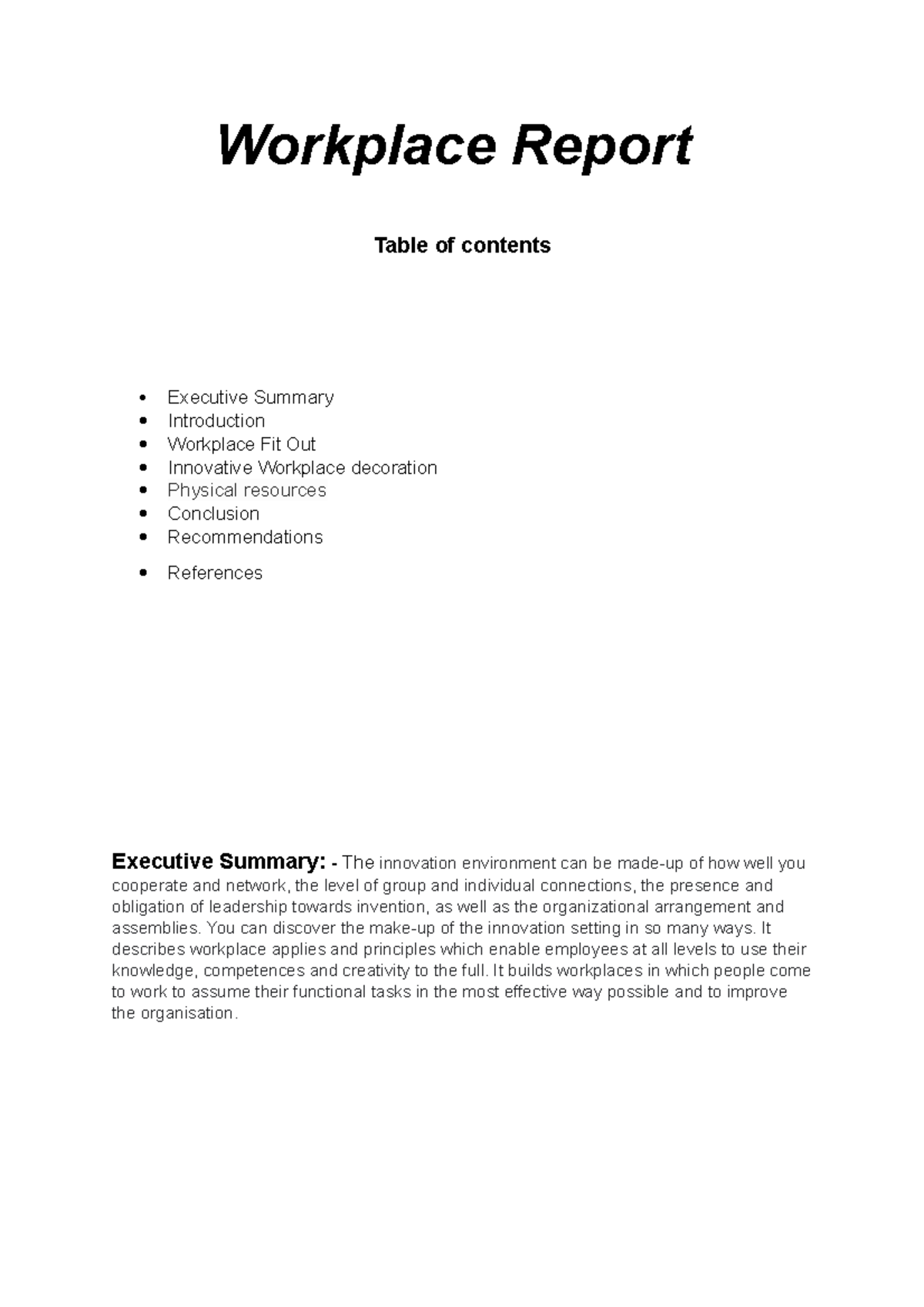 Workplace Report of Manage recruitment, selection and induction process ...