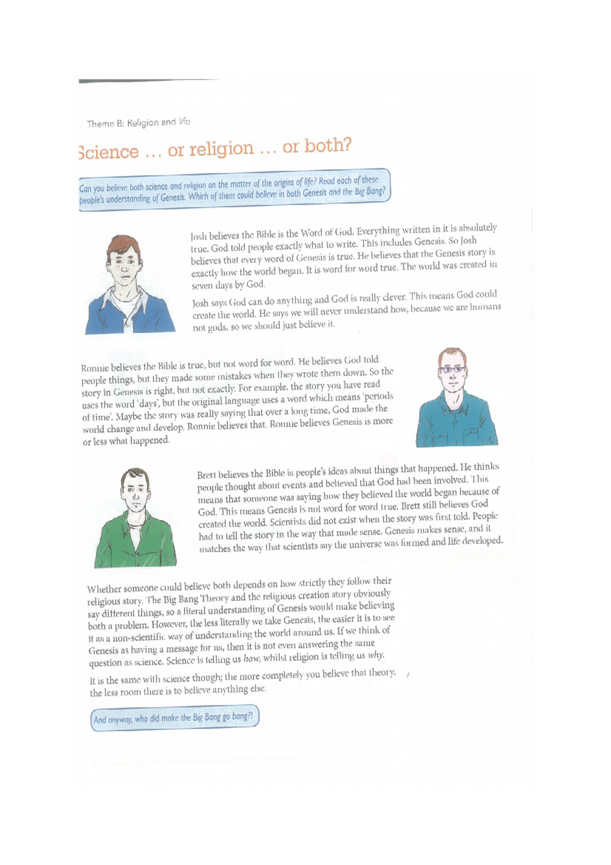 Science v Religion - Strong revision source - Religious Beliefs ...
