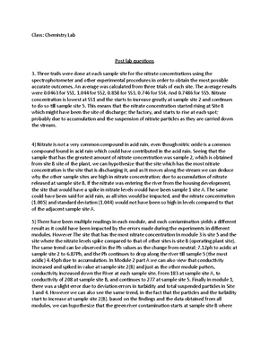 Chemistry PH lab conclusion - Conclusion Two experiments were conducted ...