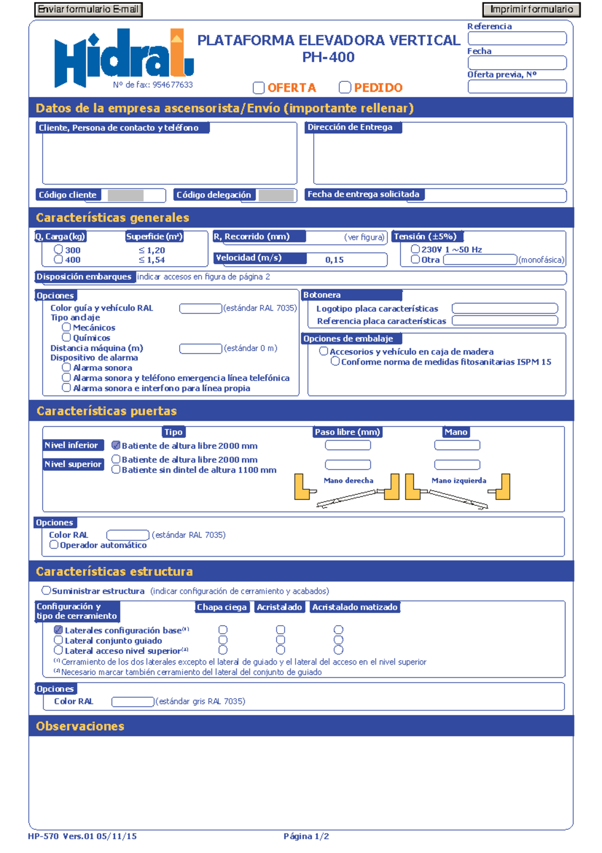 HP570 - Descripción de compra - PLATAFORMA ELEVADORA VERTICAL PH ...