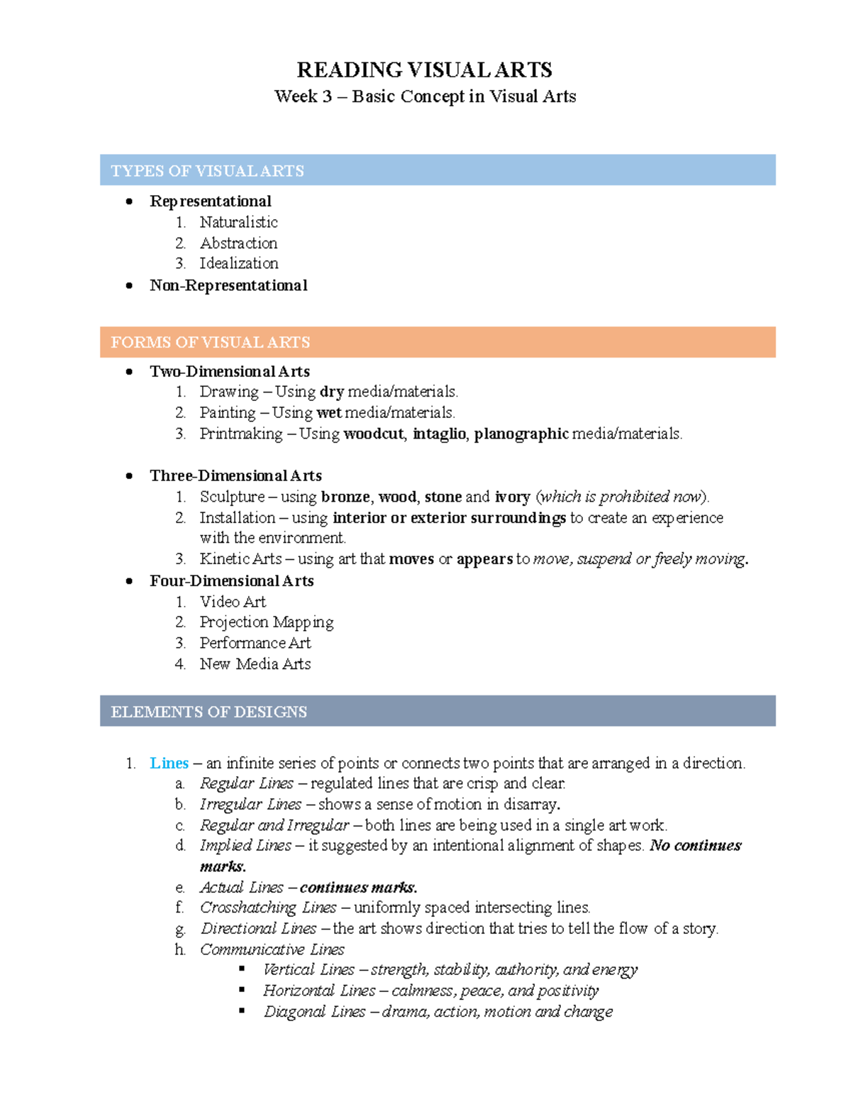 RVA-W3-Reviewer - Rva reviews - READING VISUAL ARTS Week 3 – Basic ...