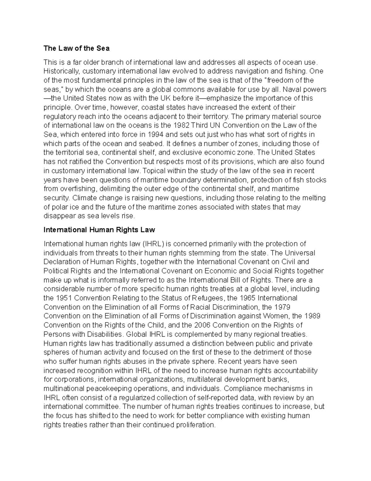 The Law of the Sea - Lecture notes in The Law of the Sea - The Law of ...