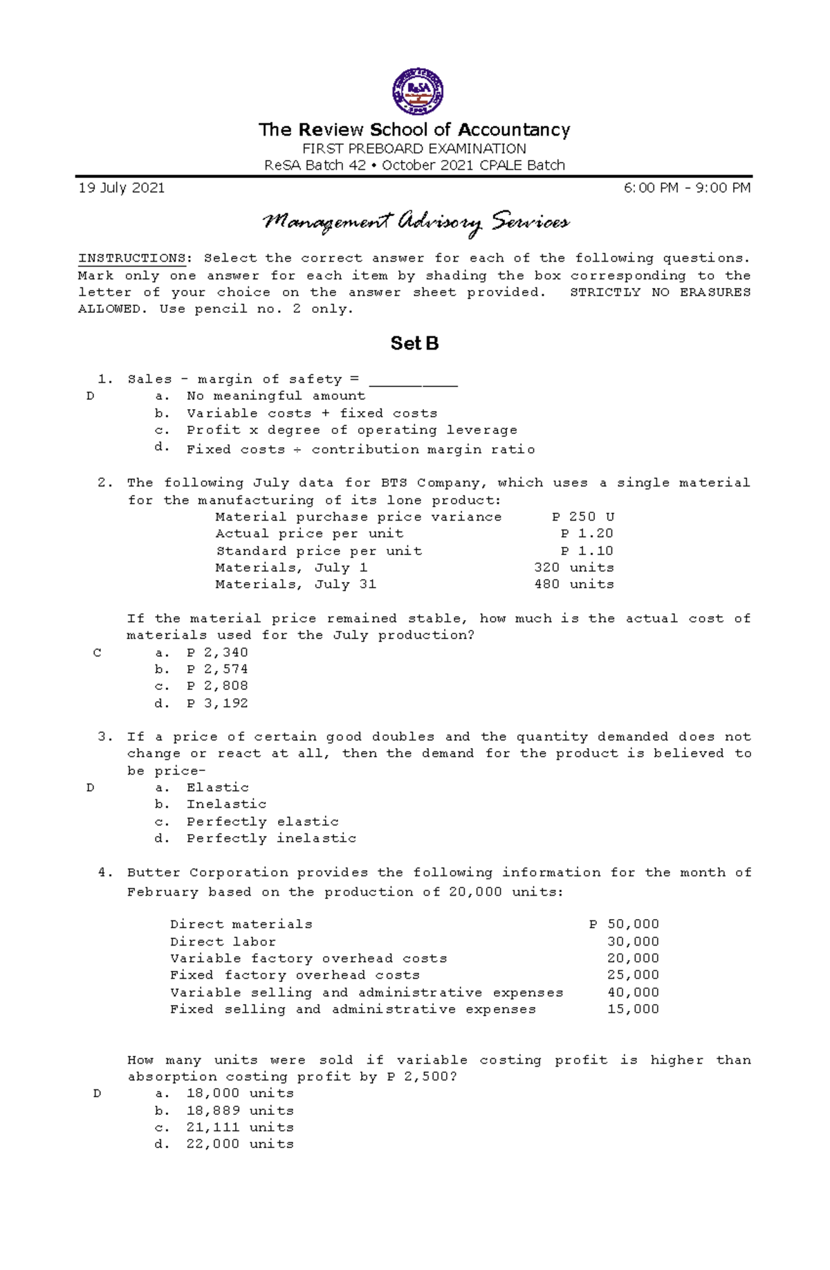 Re SA-B42-MAS-First-PB-Exam-Questions-Answers-Solutions - The Review ...