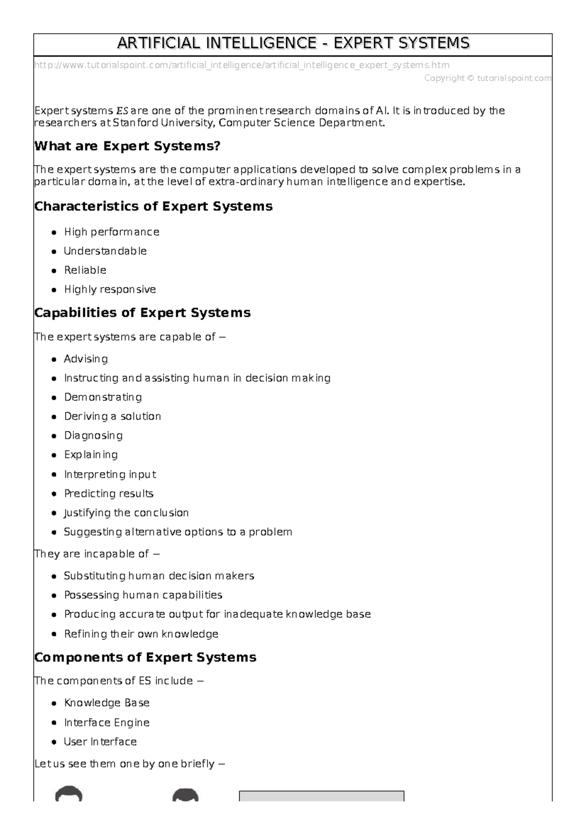 Artificial intelligence expert systems - - Studocu