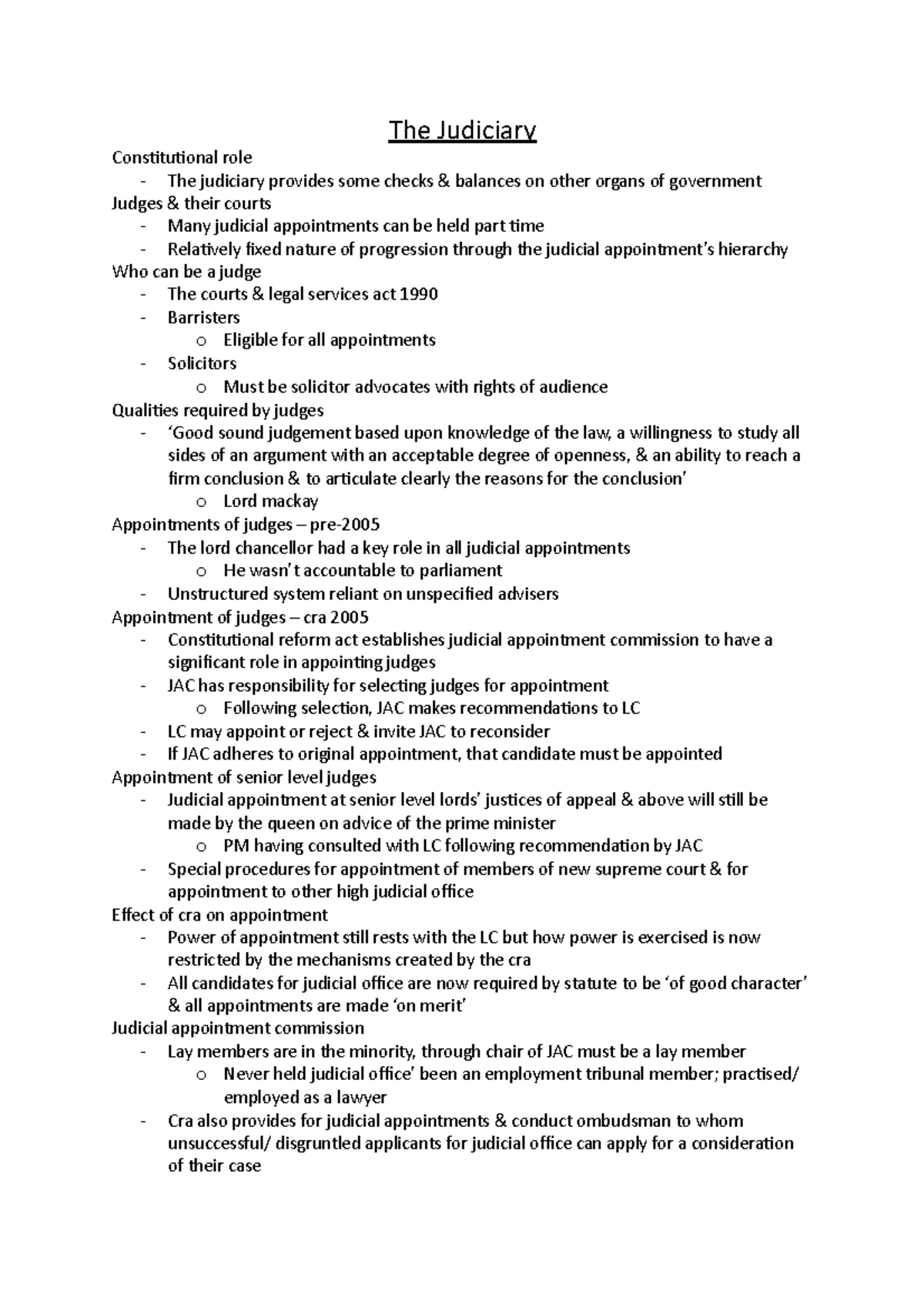 The Judiciary System - The Judiciary Constitutional role - The ...