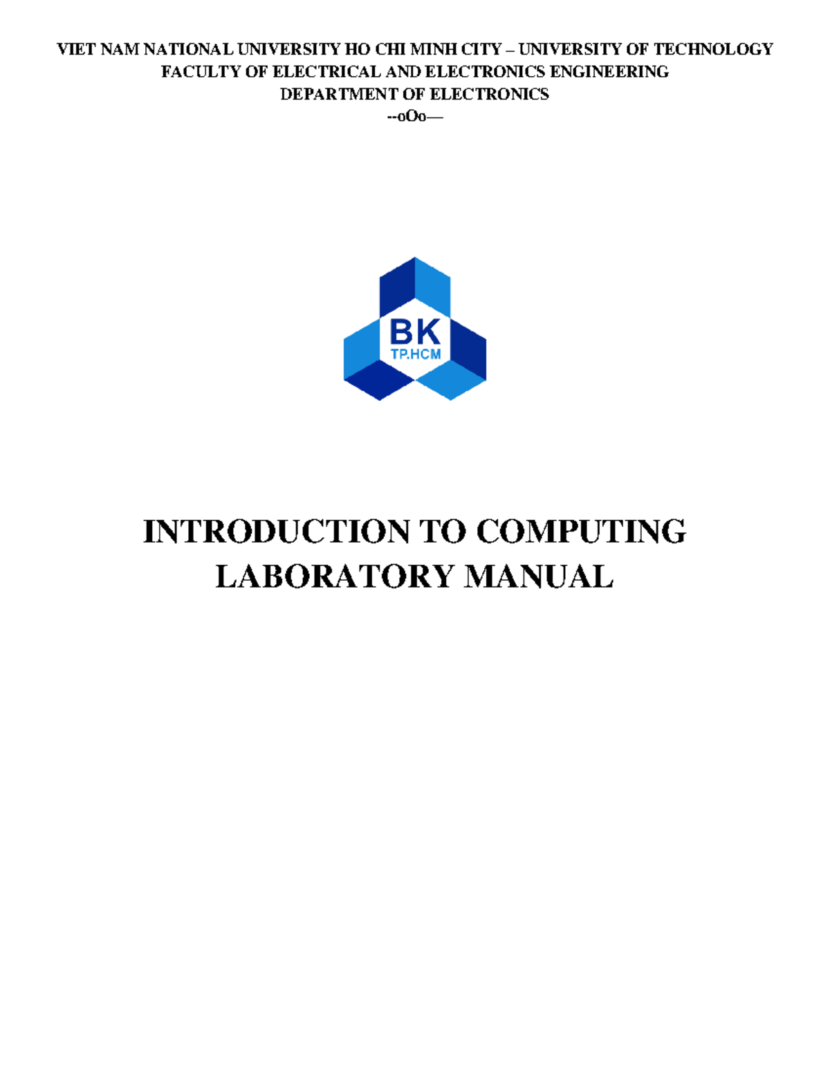 Intro to computing - cbc - VIET NAM NATIONAL UNIVERSITY HO CHI MINH CITY – UNIVERSITY OF ...
