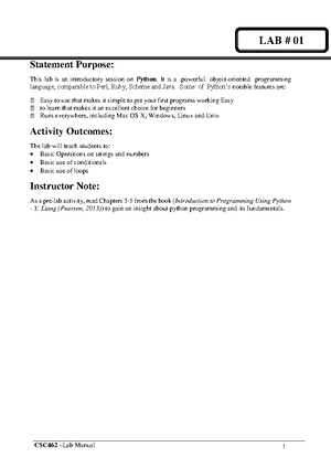 Mid Term - Lab and it's Applications in real world - COMSATS University ...