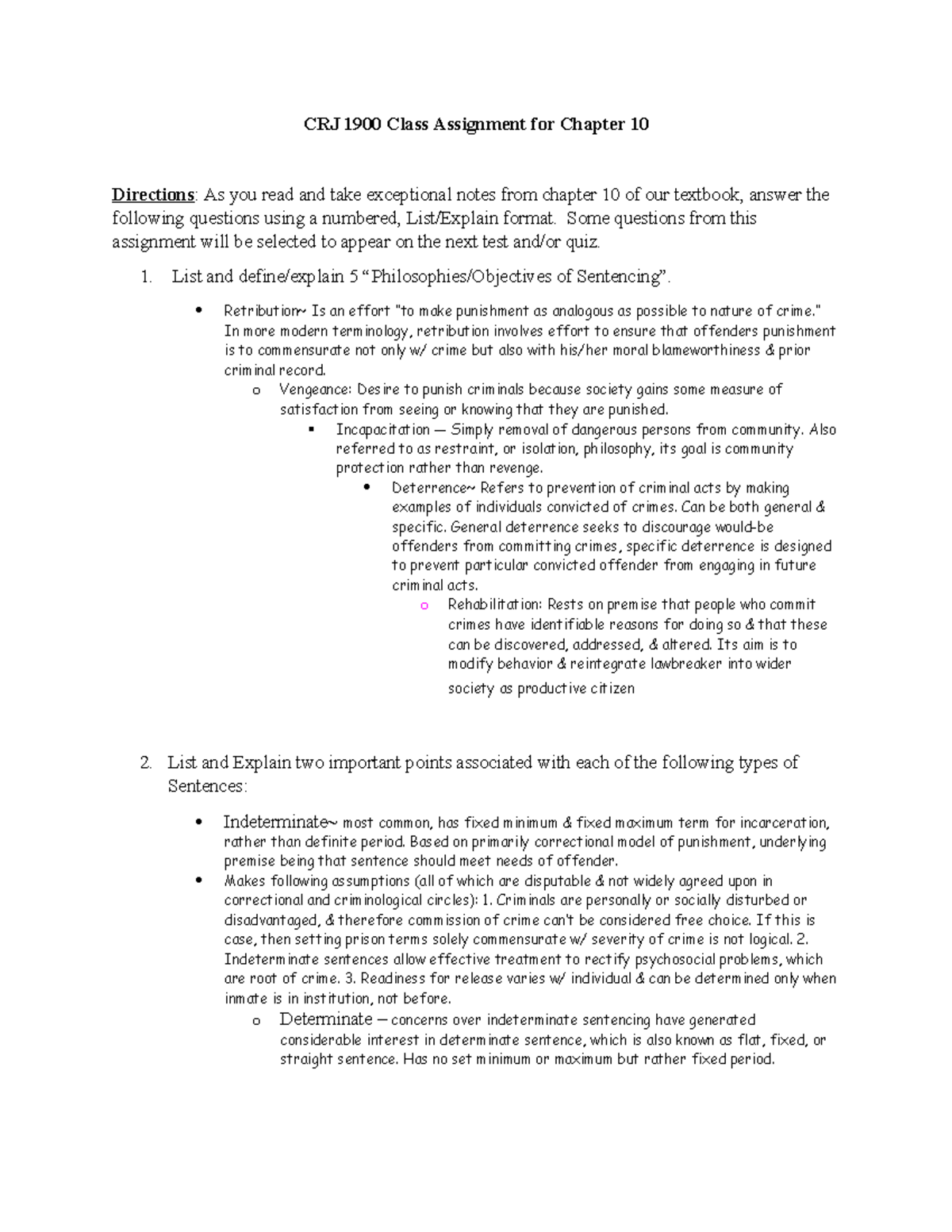 CRJ 1900 Chapter 10 Class Assignment - CRJ 1900 Class Assignment for ...