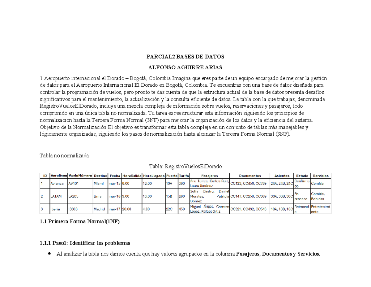 Parcial 2 Bases De Datos Parcial2 Bases De Datos Alfonso Aguirre Arias 1 Aeropuerto