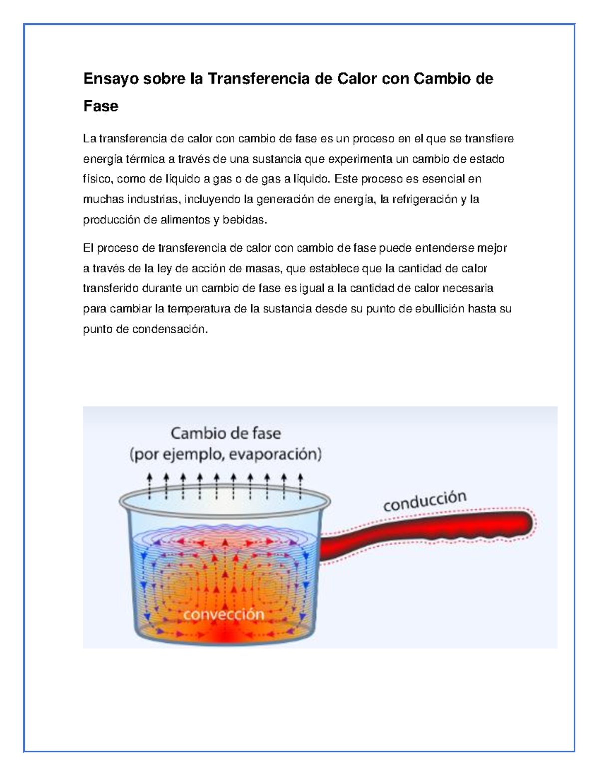 Resumen U6 PT2 - Ensayo sobre la Transferencia de Calor con Cambio de ...