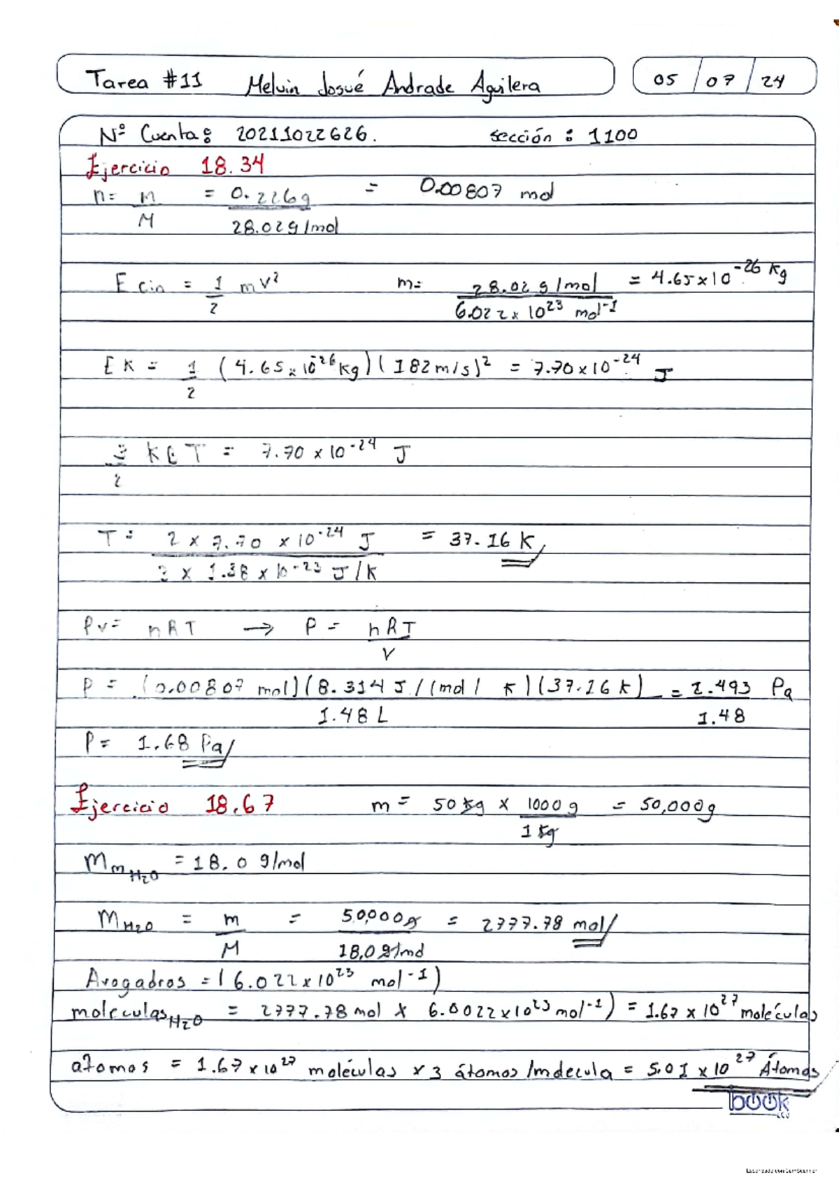 Tarea #11 - Tarea #11 Melvin Josué Andrade Aguilera 05/07/24 N° Cuenta ...