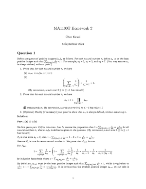 MA1101 Assignment 4 - Written in latex - Assignment 4 28 August 2024 (i ...