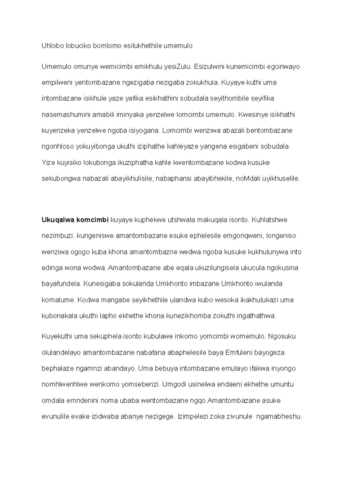 Umemulo - Ways to teach - Uhlobo lobuciko bomlomo esilukhethile umemulo ...