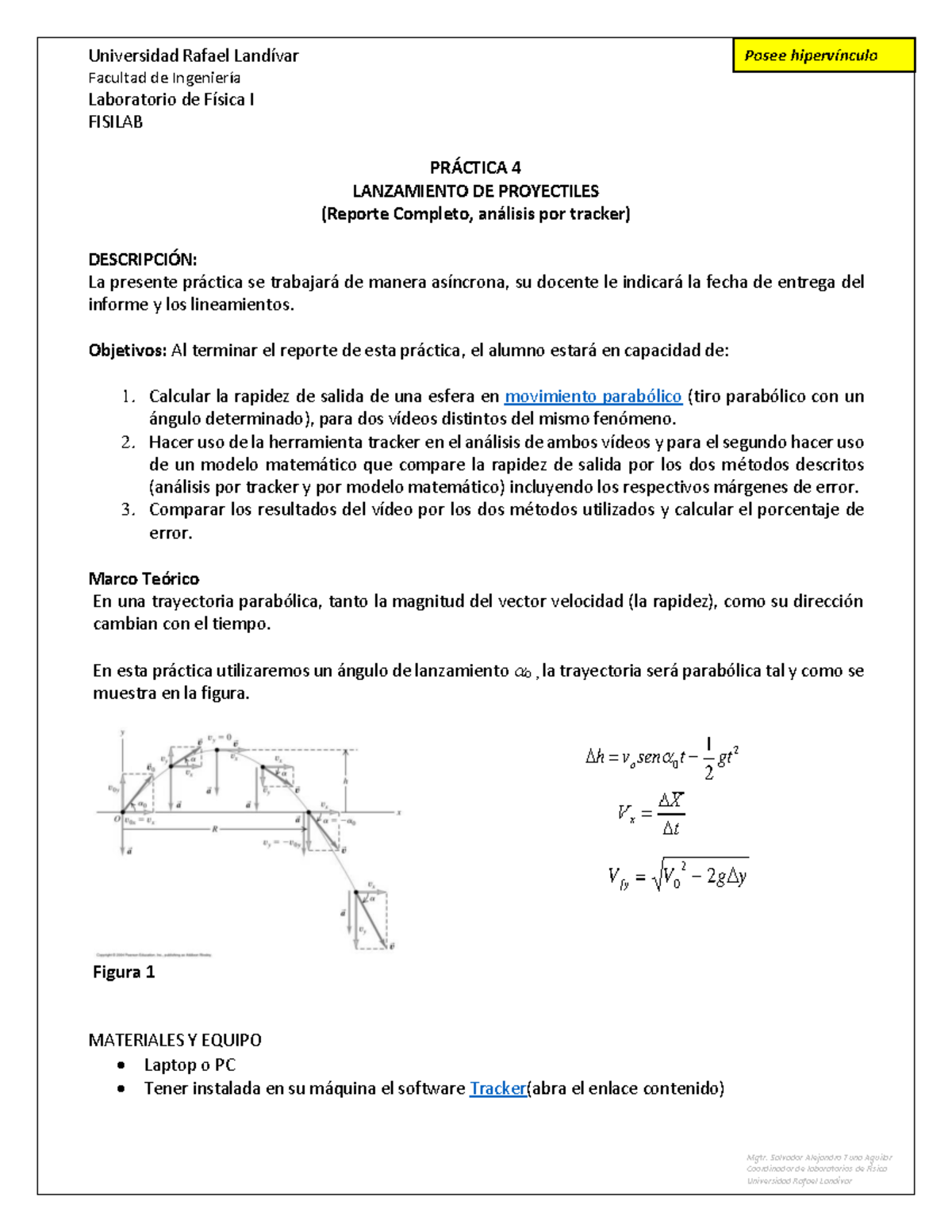 Práctica 4 Lanzamiento DE Proyectíles 2C 2023 - Mgtr. Salvador ...