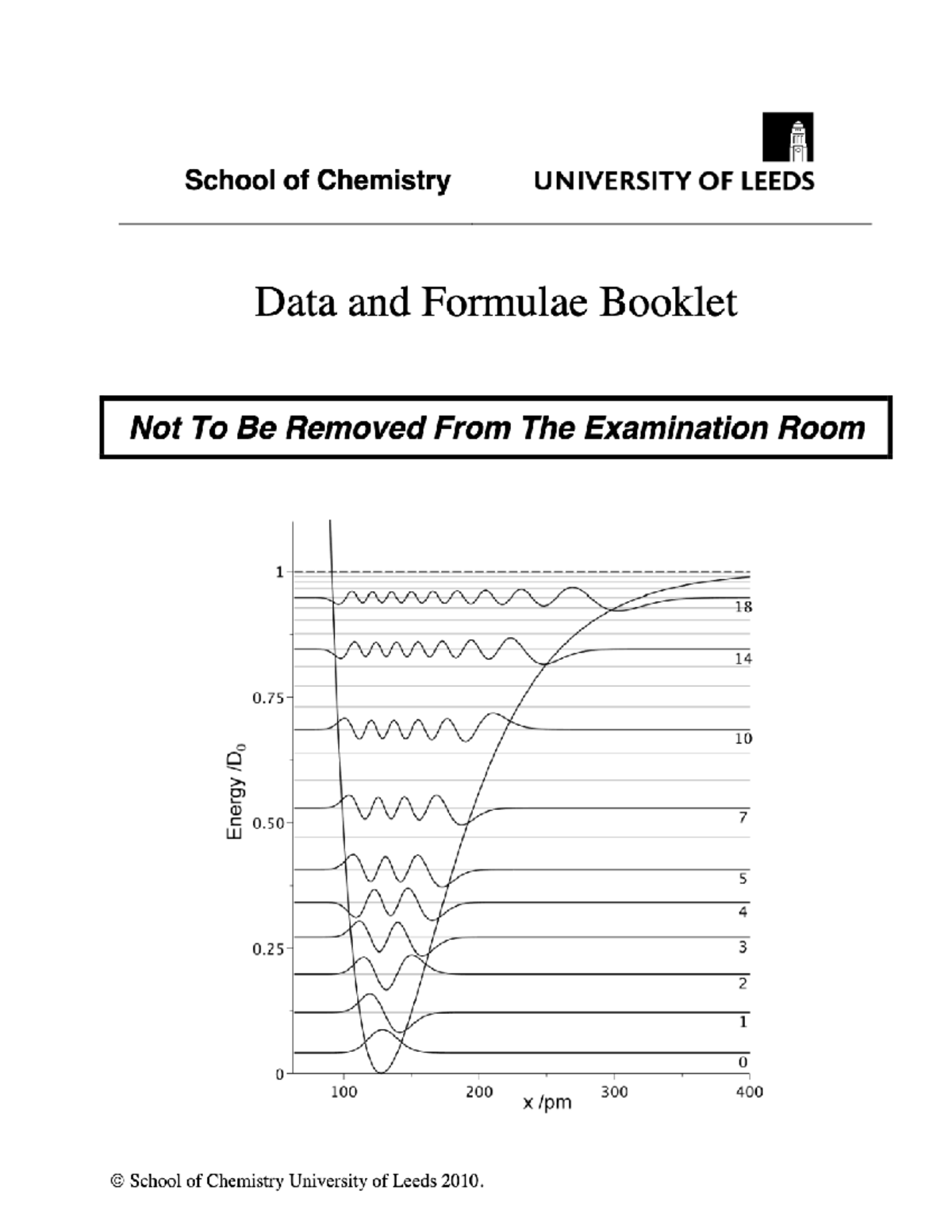 Data and Formulae Booklet - Chemistry Students - CHEMM0012 - Studocu