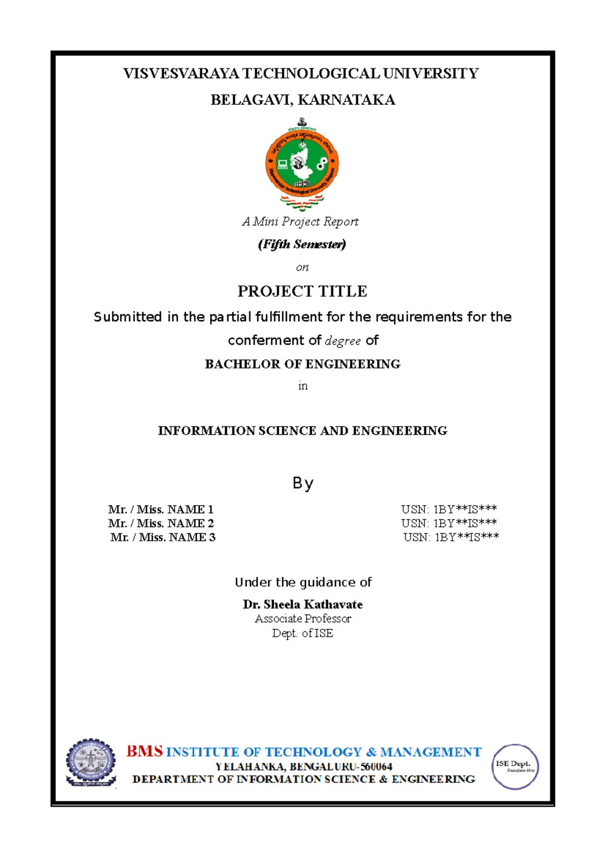 Front PAGE-2022-23 - project - VISVESVARAYA TECHNOLOGICAL UNIVERSITY ...