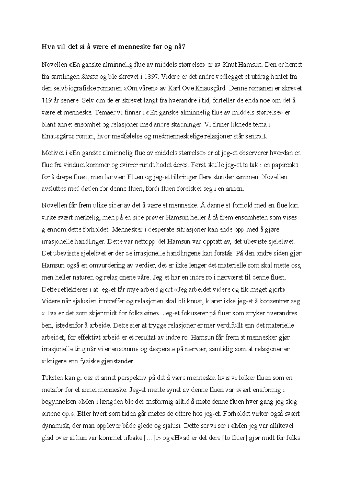 fagartikkel modernisme og realisme - Hva vil det si å være et menneske ...