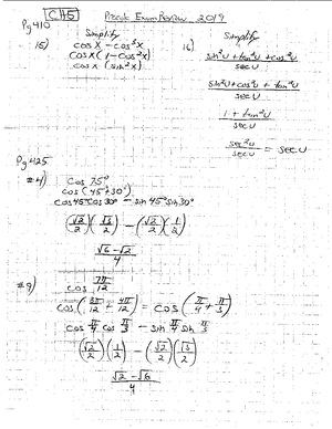 Vector-Parametric-Review-WS with answers - Precalculus Review Name ...