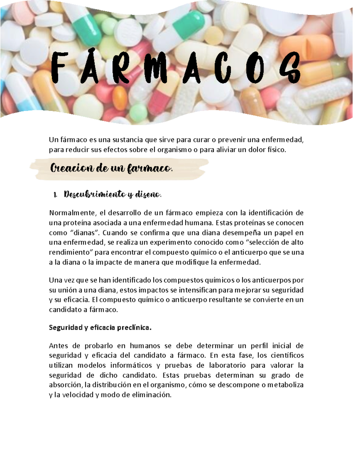 Fármacos - Un fármaco es una sustancia que sirve para curar o prevenir ...