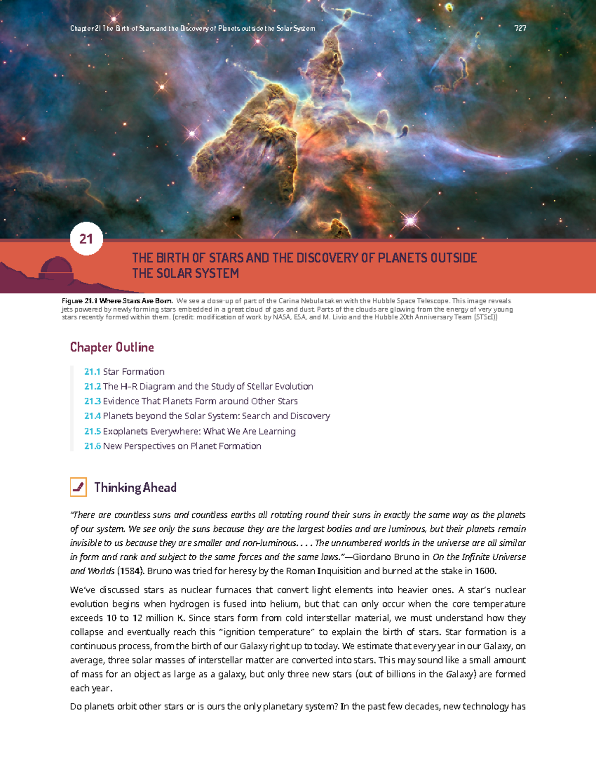 Astronomy OP Chapter 21 - Chapter Outline 21 Star Formation 21 The H–R ...