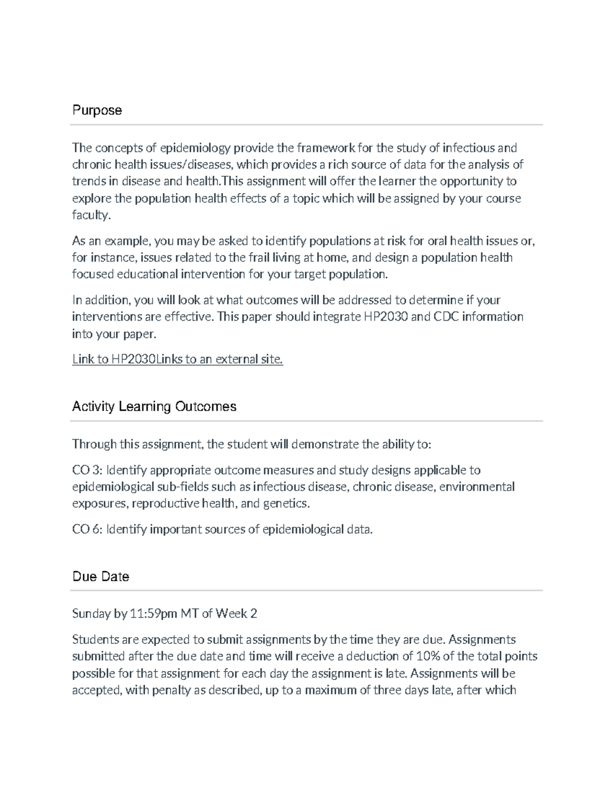 NR503 week 2 paper - Purpose The concepts of epidemiology provide the ...
