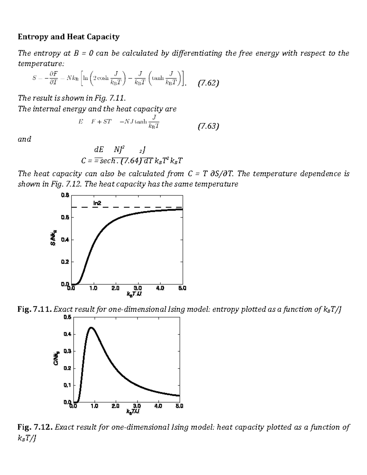 Entropy and Heat Capacity - (7) The result is shown in Fig. 7. The ...