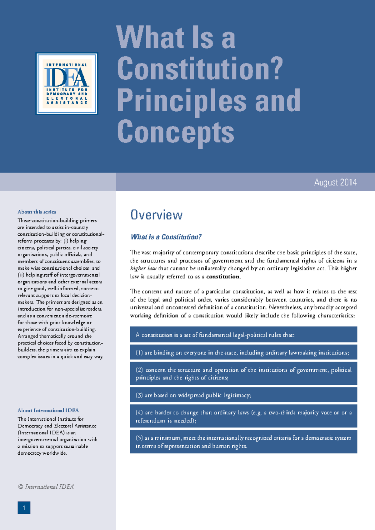 Accounting standards - What Is a Constitution? Principles and Concepts ...