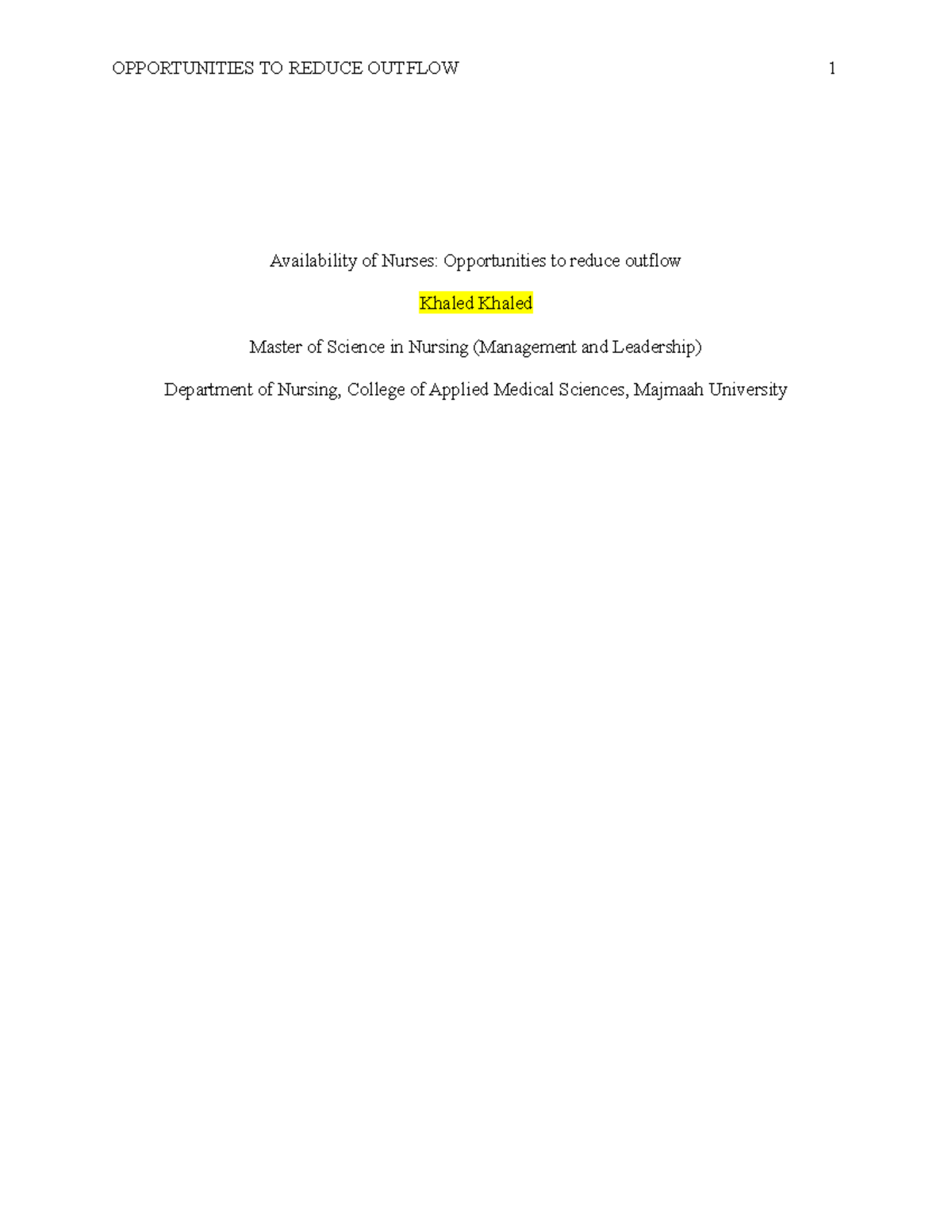 Theory Paper APA Format Template - Research Methodology - Minia - Studocu