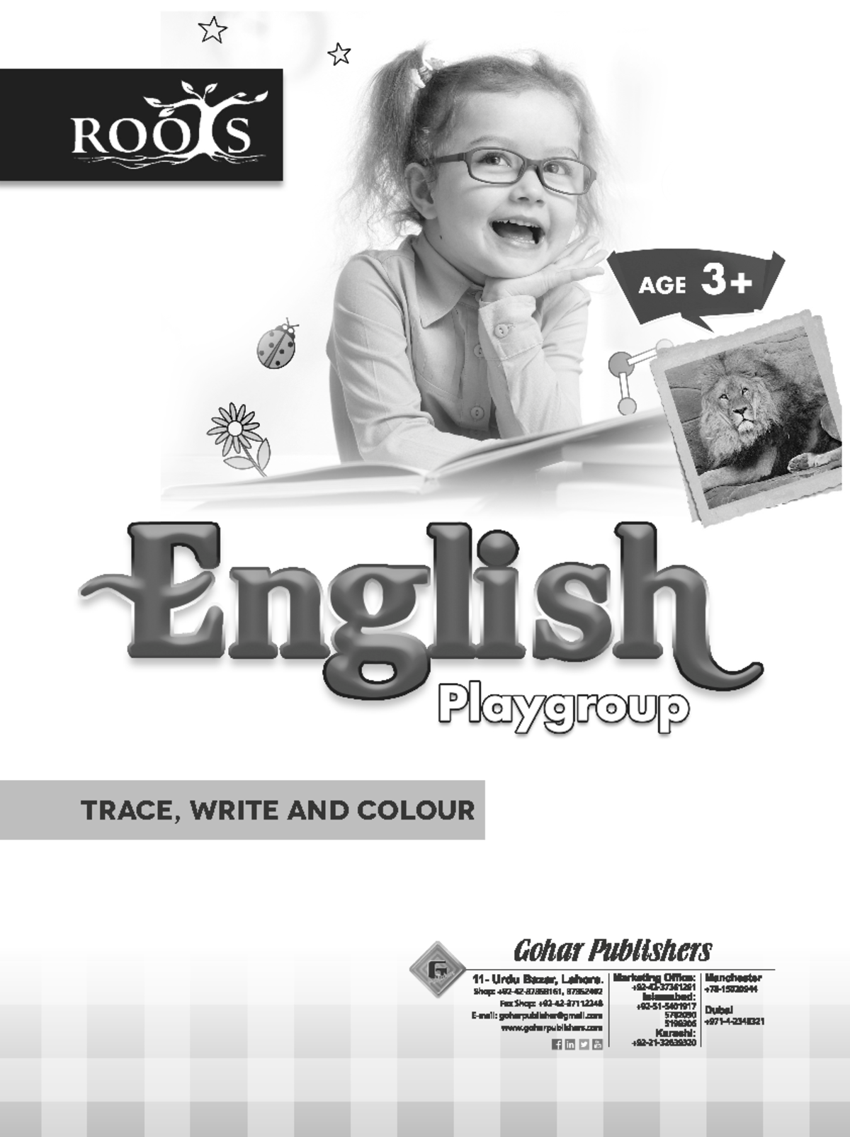 Roots English Work Book For Play Group - TRACE, write and Colour Trace ...