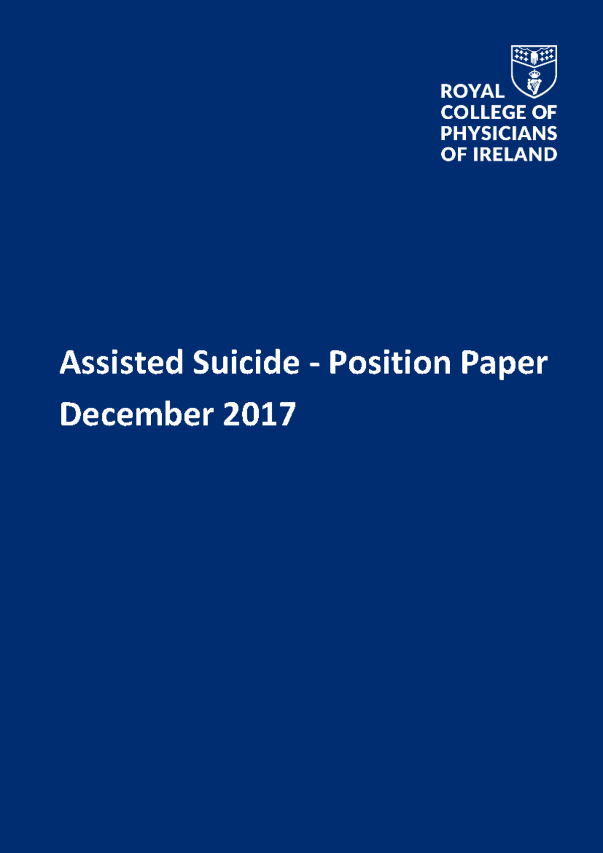 Assisted Suicide Position Paper 2017 - Employee Handbook of the Royal ...