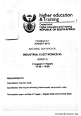 Industrial Electronics N3 - Further Education and Training - Studocu