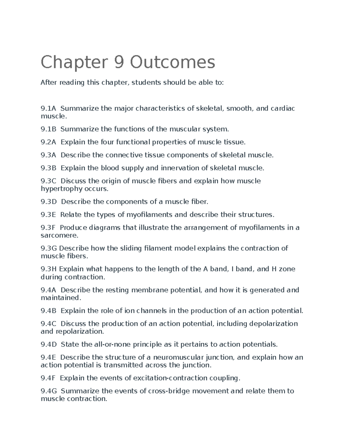 Chapter 9 Outcomes & Outline - Chapter 9 Outcomes After reading this ...