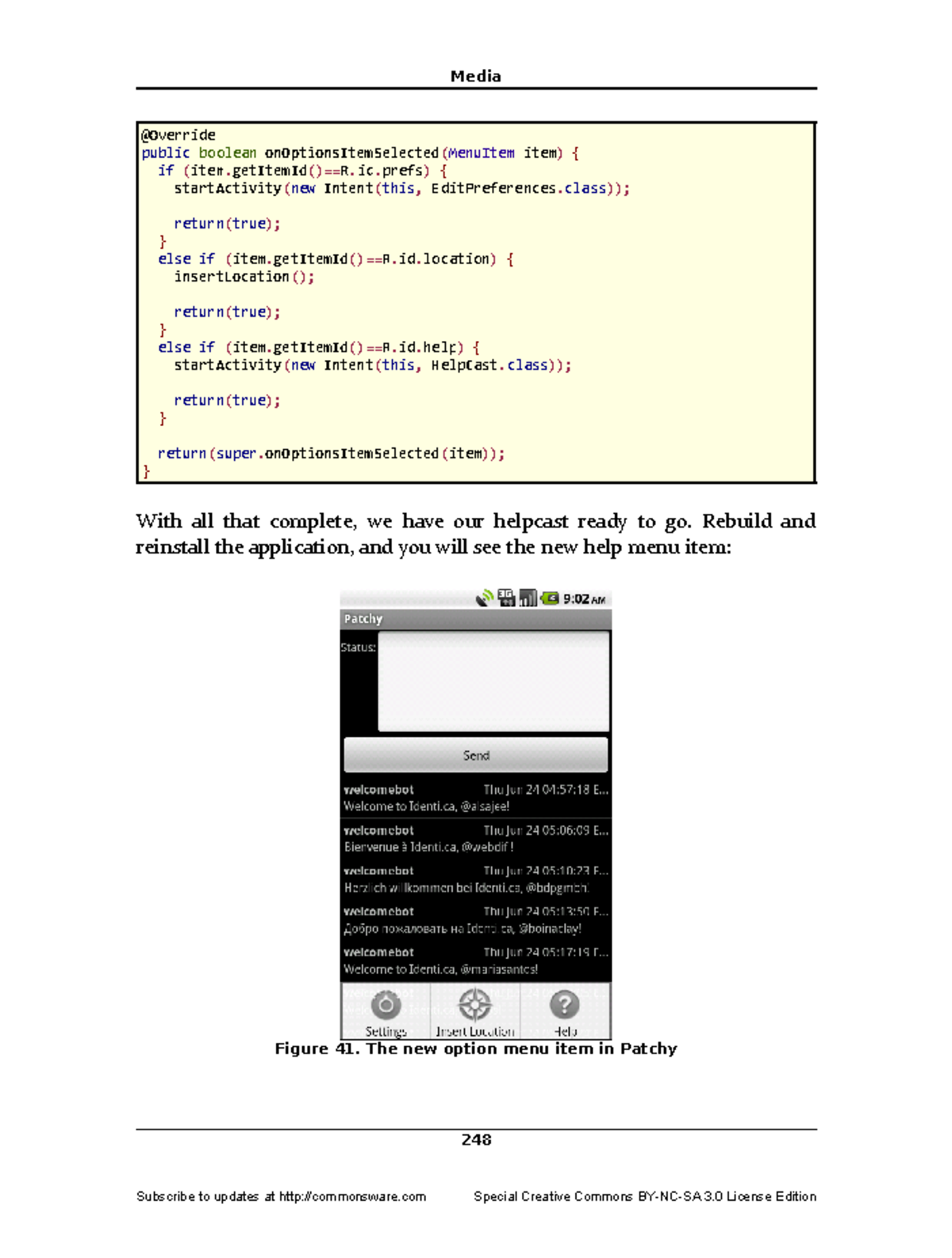 Android Lecture Notes Media Override Public Boolean Onoptionsitemselectedmenuitem Item If