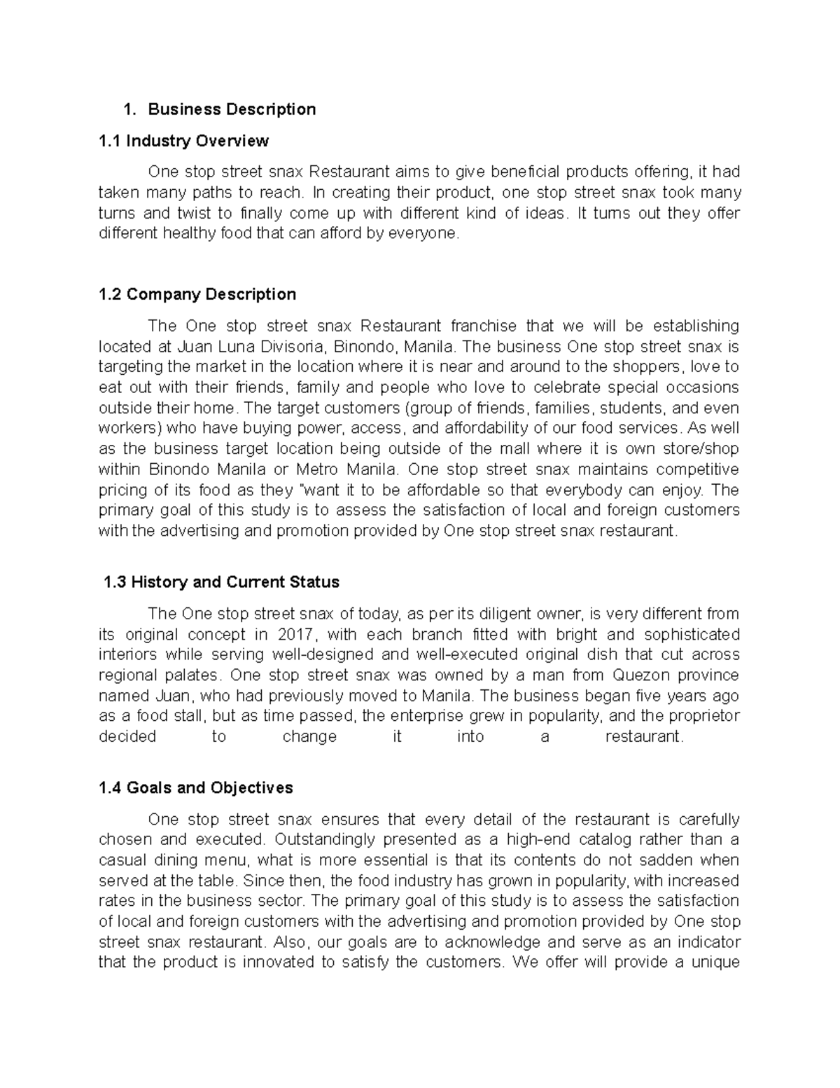 Chapter-1-3 - This is a lecture notes - 1. Business Description 1 ...