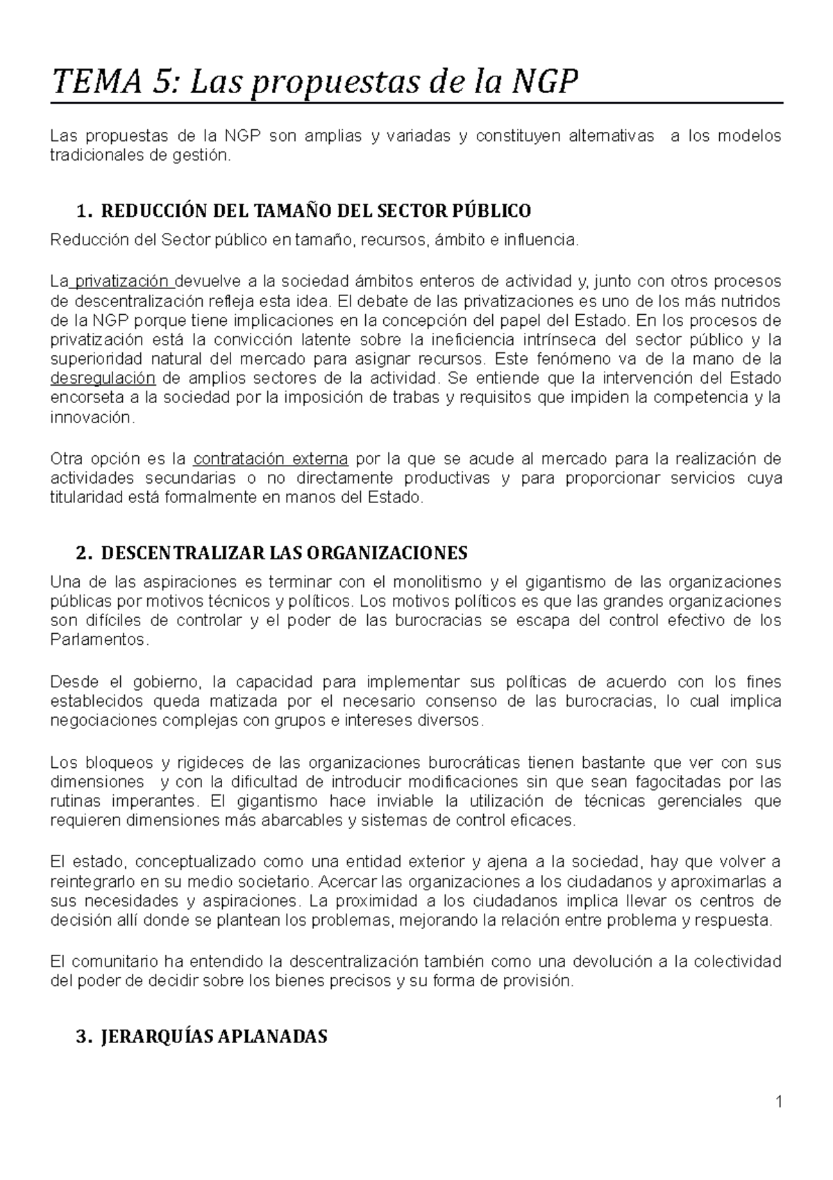 FOA-TEMA 5 - FOA-TEMA 5 - TEMA 5: Las propuestas de la NGP Las propuestas de la NGP son amplias ...