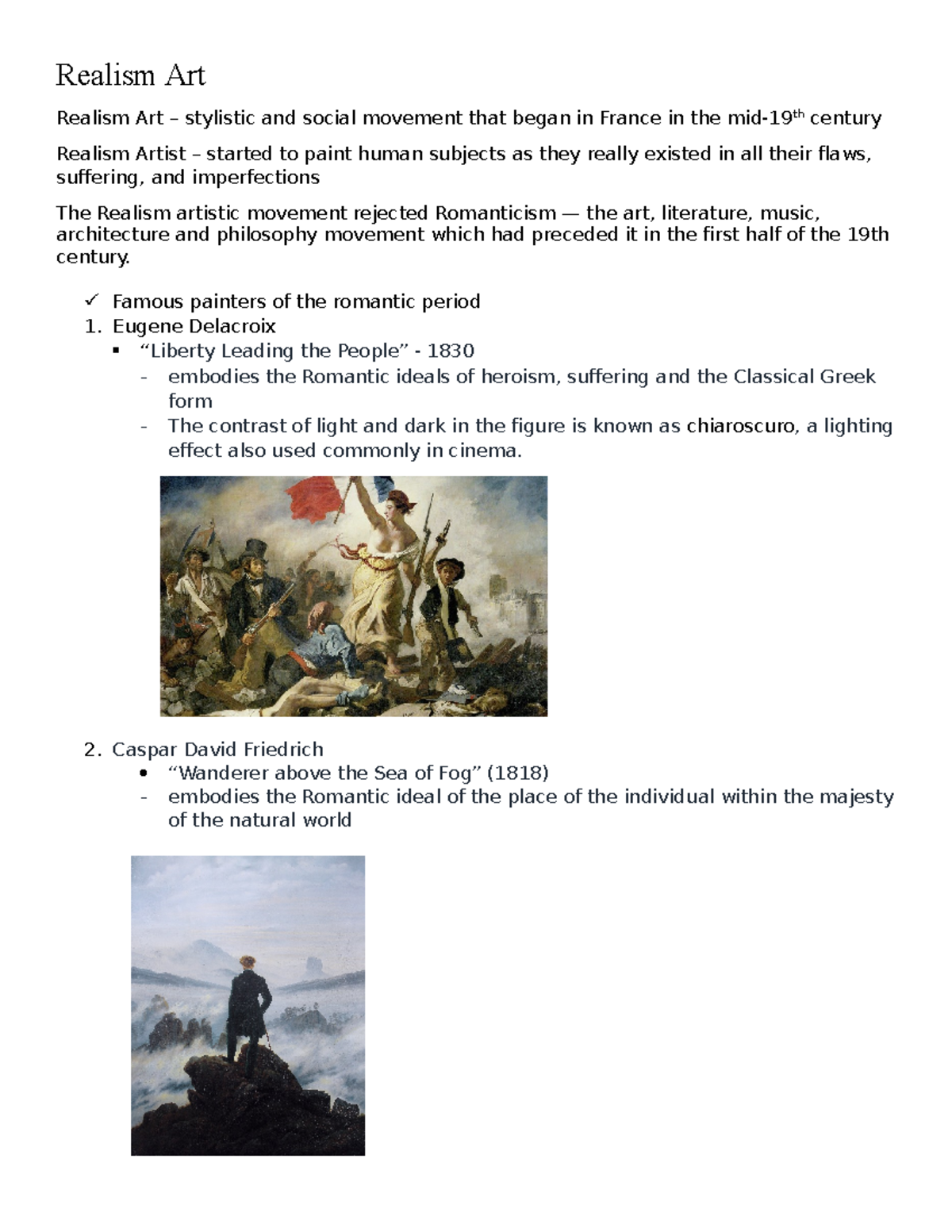 ARTA-realism - Summary of Realism Art - Realism Art Realism Art ...