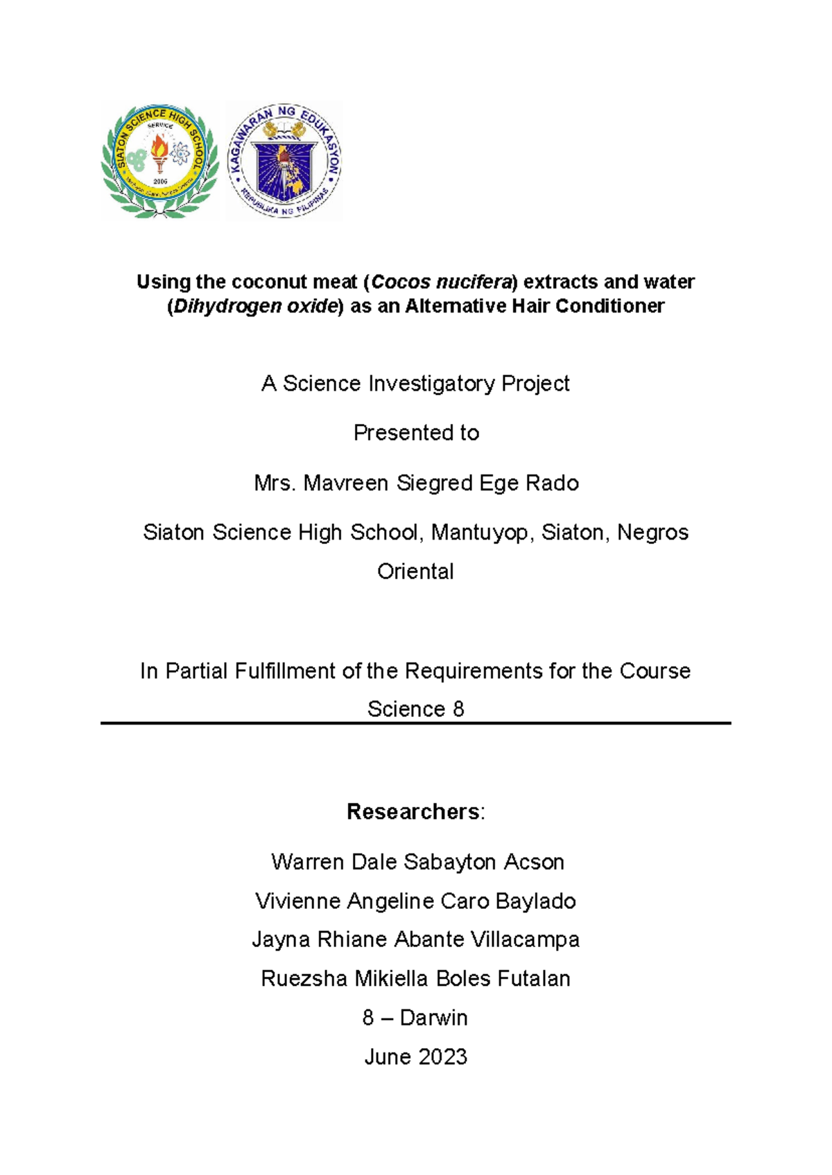 SIP-Autosaved - this is a sip example - Using the coconut meat (Cocos ...