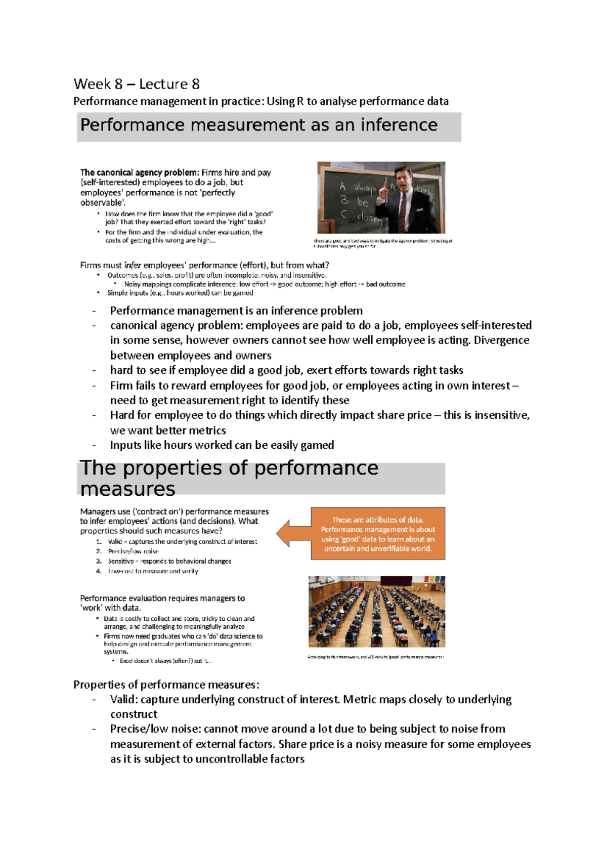 Week 8 - Lecture 8 - Week 8 – Lecture 8 Performance management in practice: Using R to analyse ...
