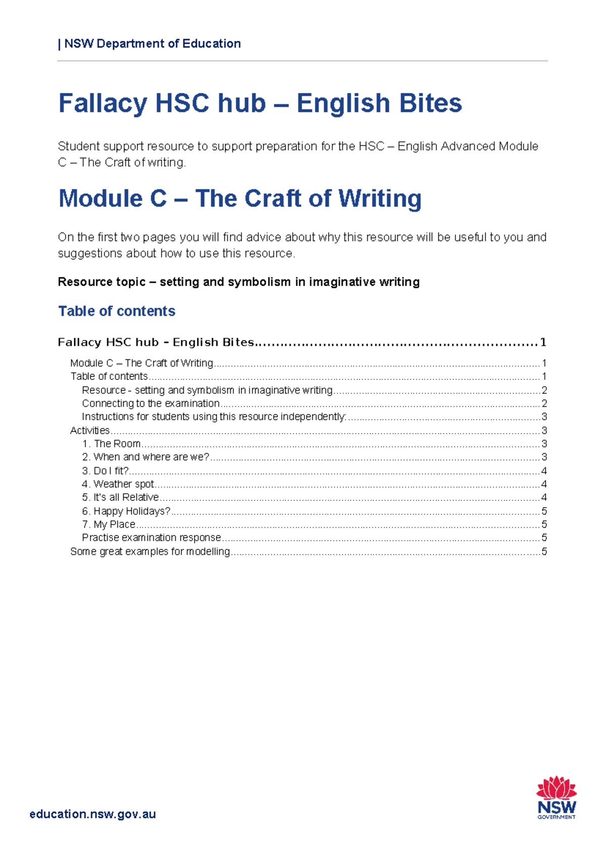 English advanced symbolism module c s6 - | NSW Department of Education ...