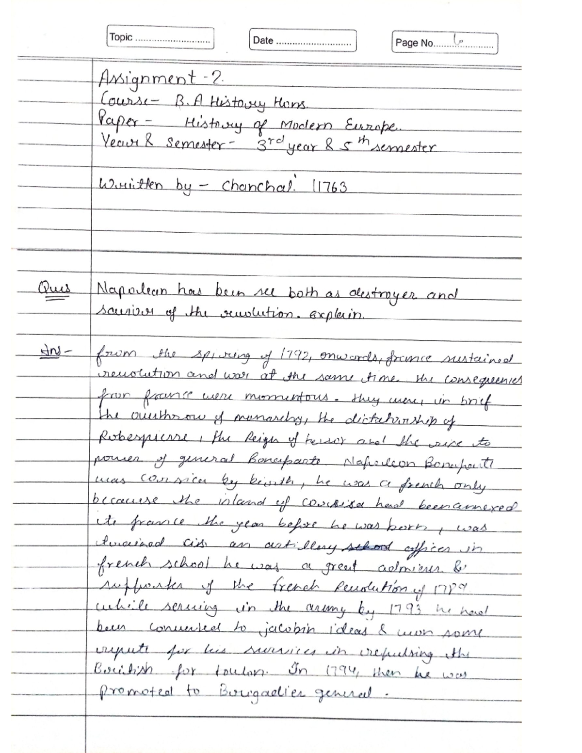 Napoleon Bonaparte - 22518 - Studocu