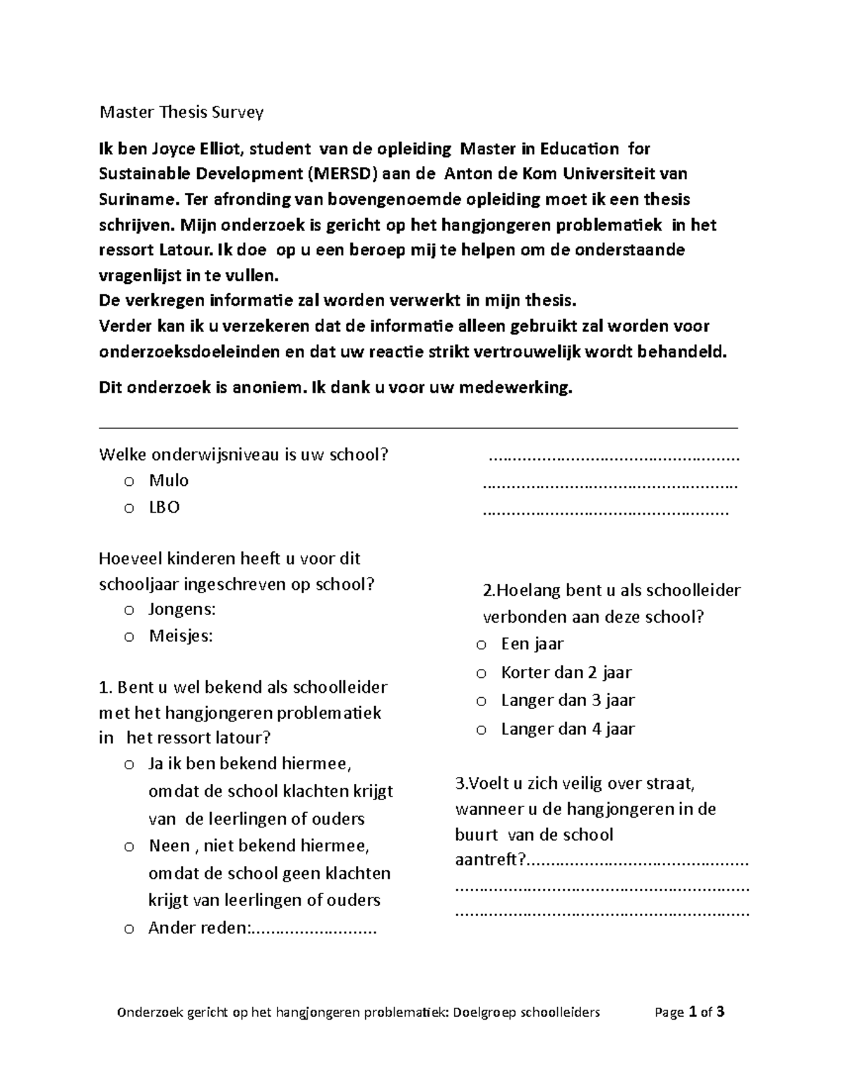 Master Thesis Survey schooleiders 26 aug 20 - Master Thesis Survey Ik ...